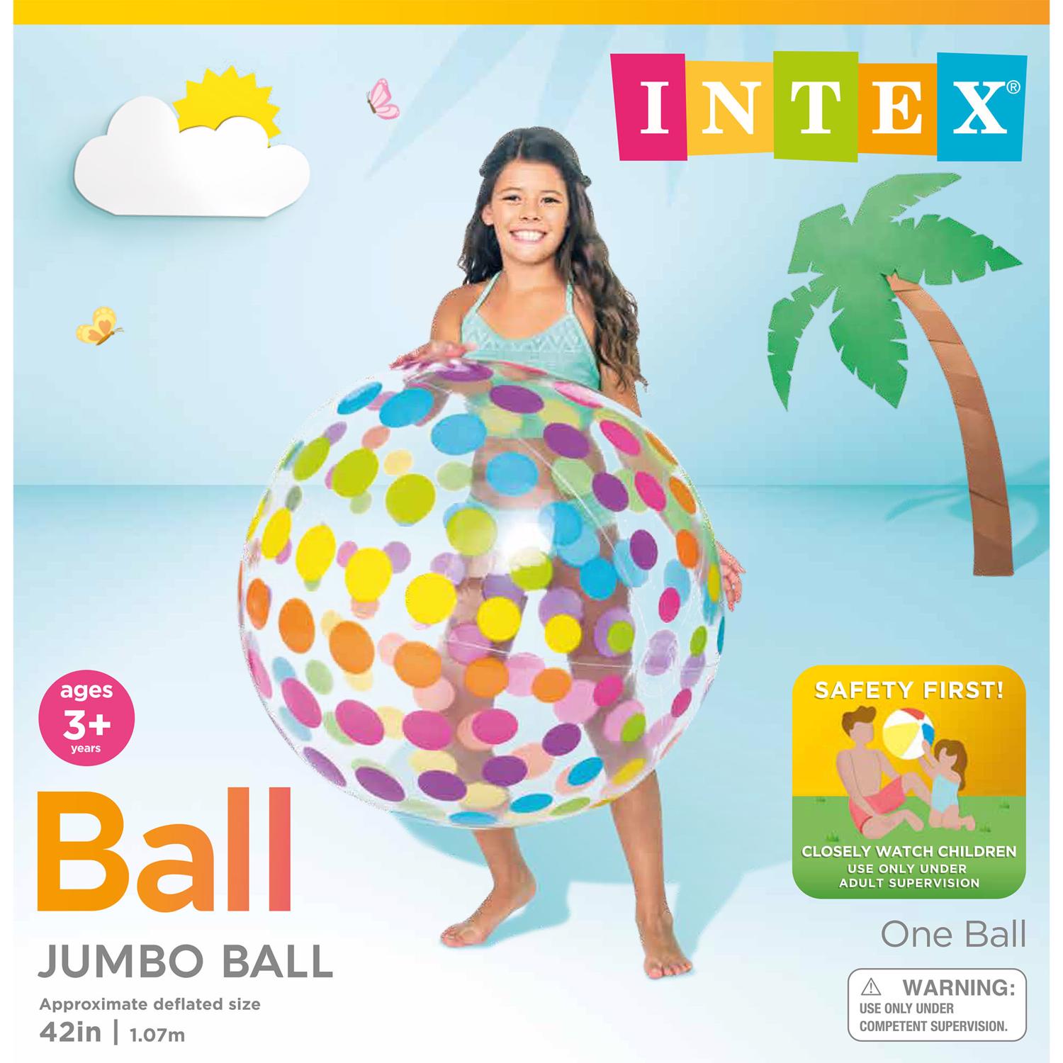 Intex Multicolored Vinyl Inflatable Jumbo Beach Ball | Stine Home ...