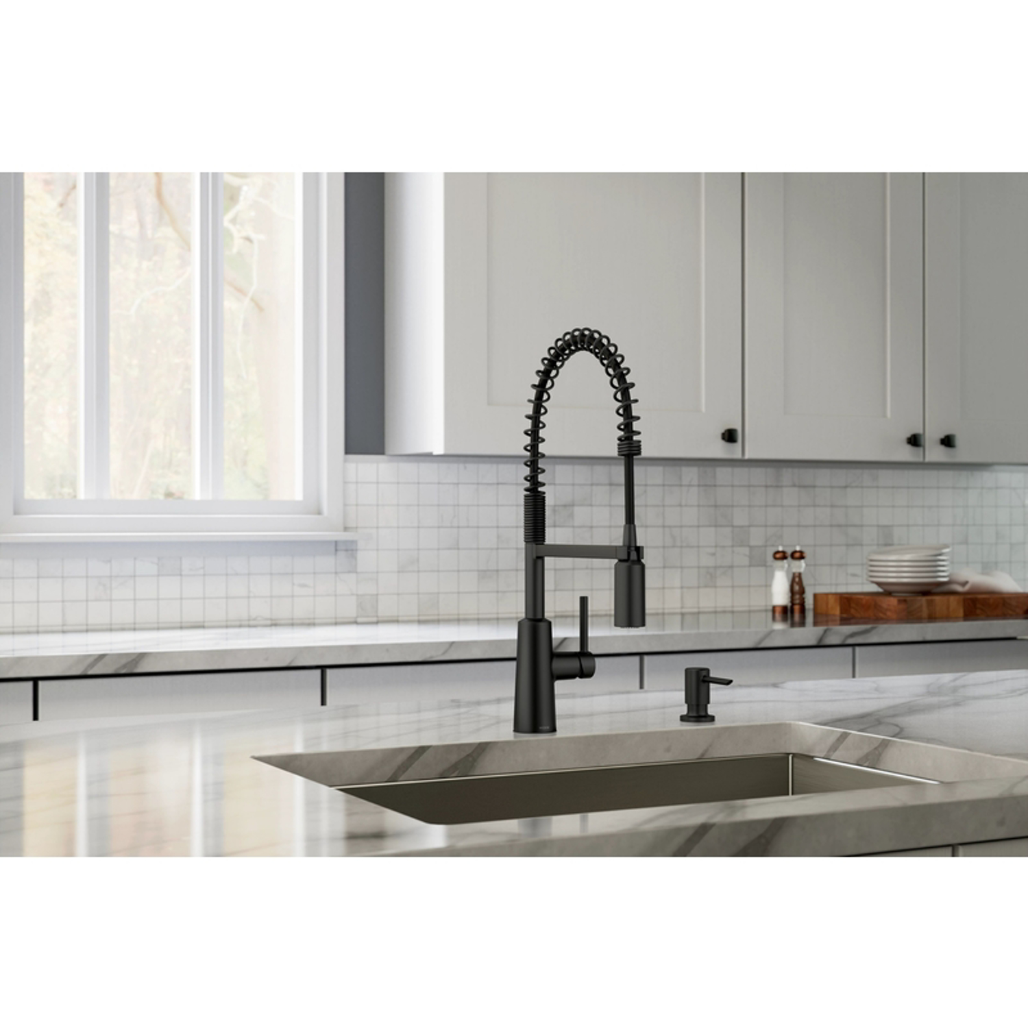 Moen Nori One Handle Matte Black Kitchen Faucet | Stine Home + Yard : The Family You Can Build ...
