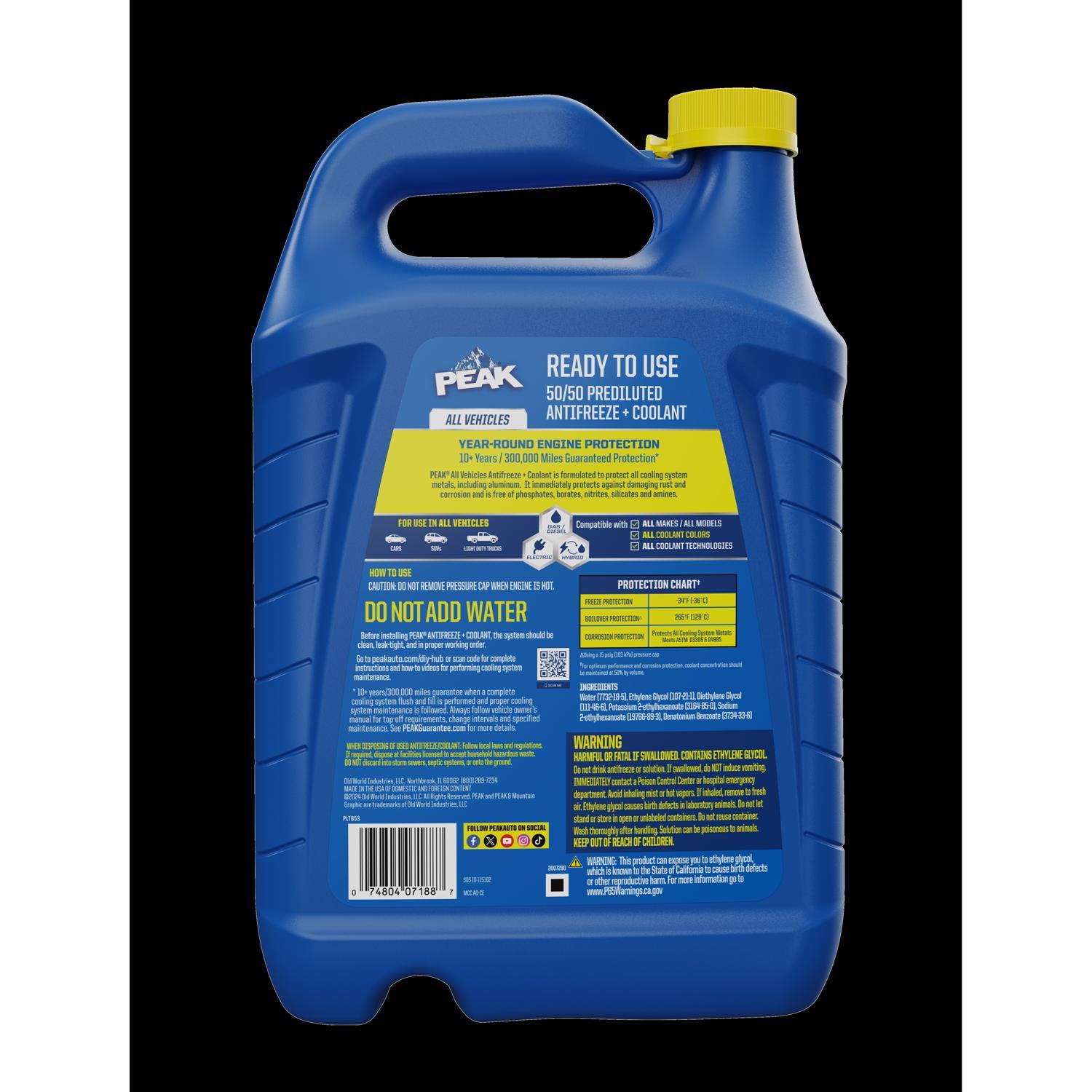 Peak 10X 50/50 Antifreeze/Coolant 1 gal | Stine Home + Yard : The Family You Can Build Around™