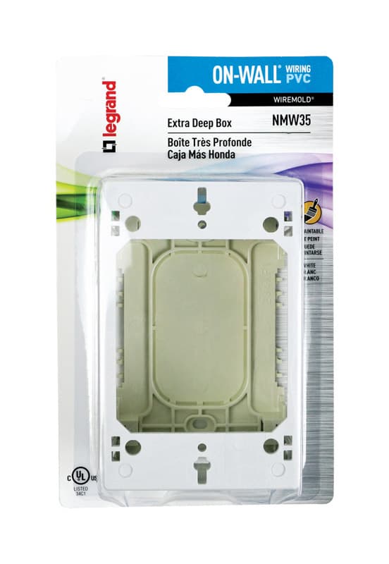 Legrand Rectangle PVC 1 gang Outlet Box White | Stine Home + Yard : The ...